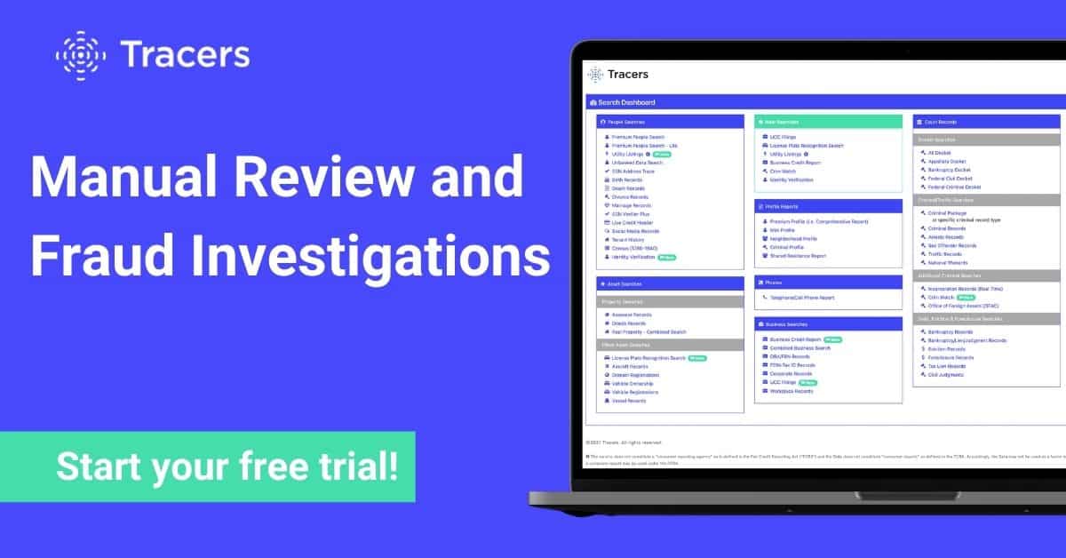 #1 Fraud Investigations Software | Fraud Review | Tracers