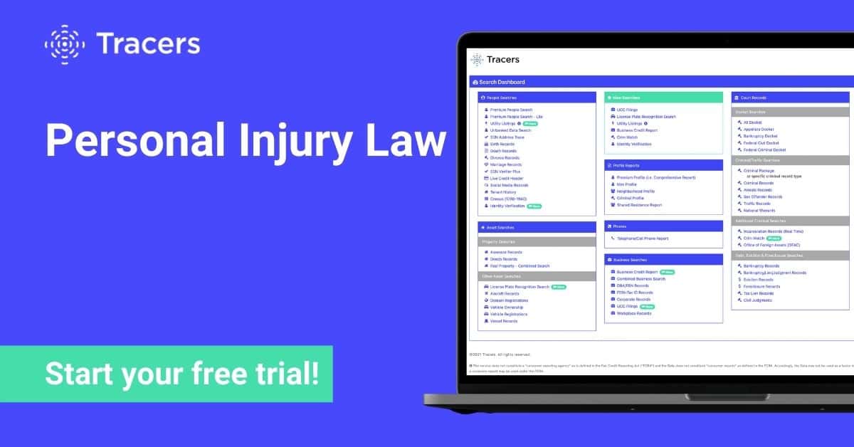 Research Software for Personal Injury Attorneys | Tracers