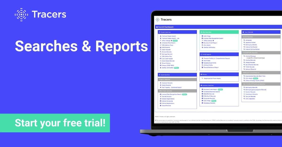 Type of Public Searches - Search Types & Reports Software
