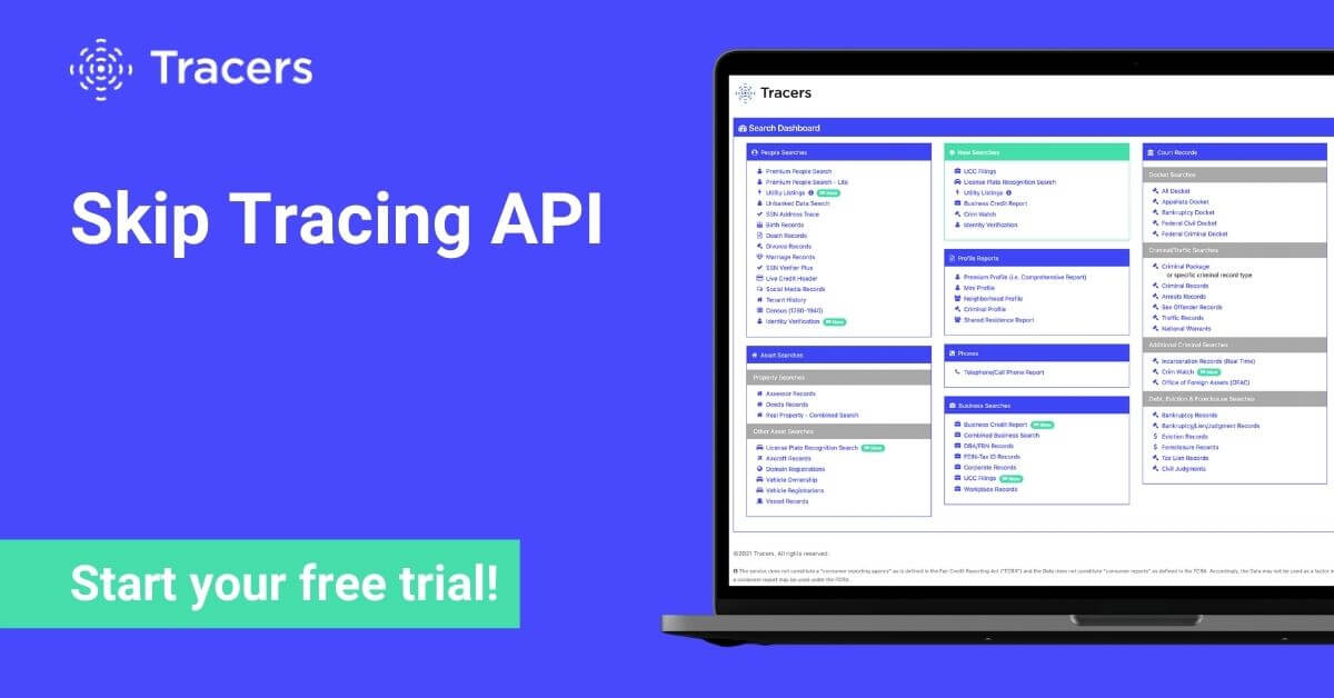 Best Skip Tracing API Services - Low Cost, Skip Tracing API Software