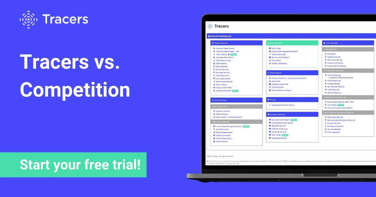 Tracers vs. the Competition | #1 Online Database | Tracers